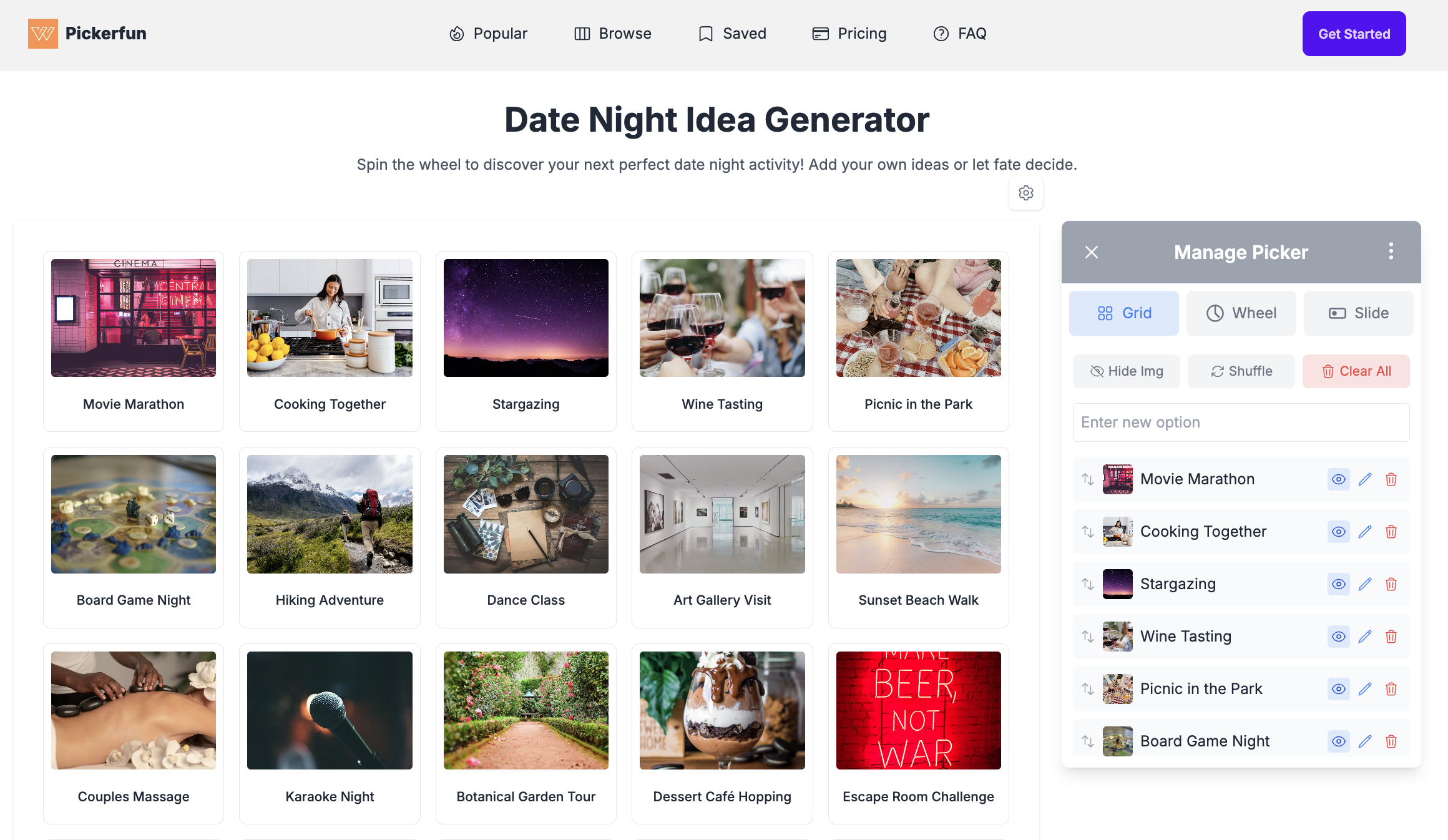 Date Night Idea Generator
